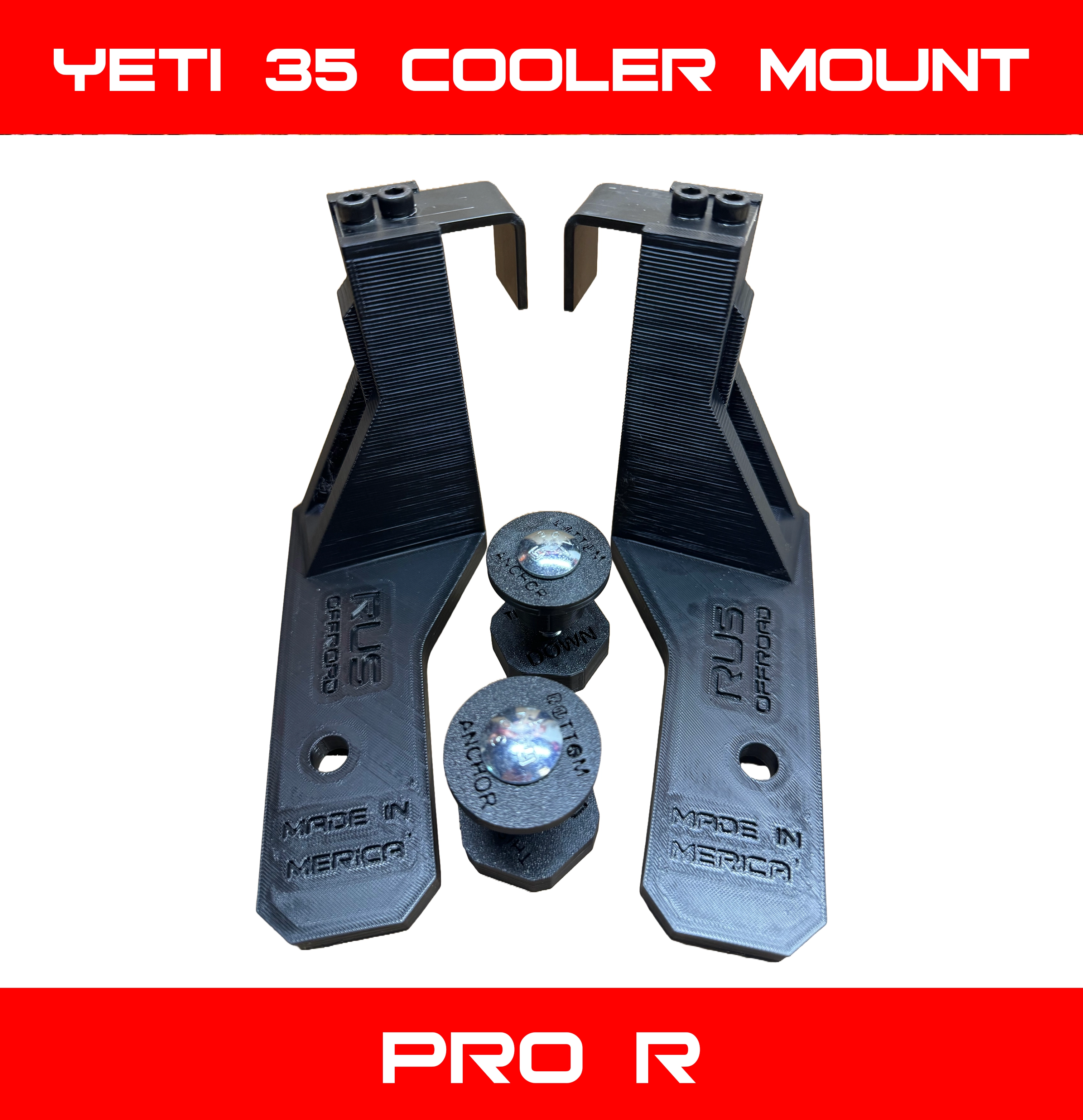 RUS Offroad - Yeti 35 Quart Cooler Mount for Polaris RZR Pro R